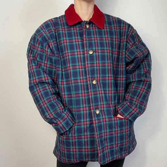 Vintage | Jackets & Coats | Vintage 9s David Brooks Quilted Tartan ...